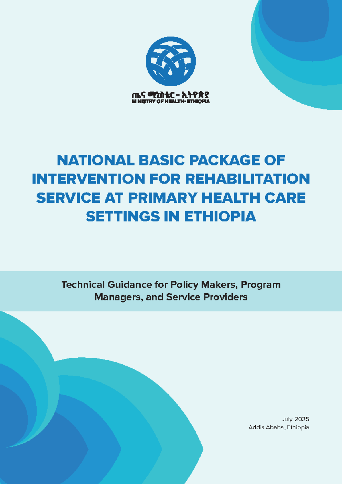 National Basic Package of Intervention for Rehabilitation Services in ...
