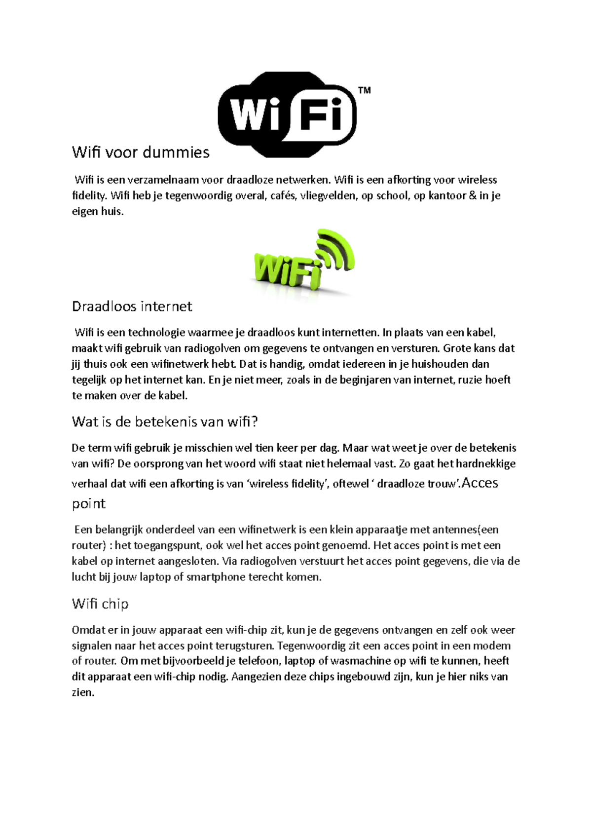 Wifi voor Dummies: Een Inleiding tot Draadloos Internet en Technologie ...