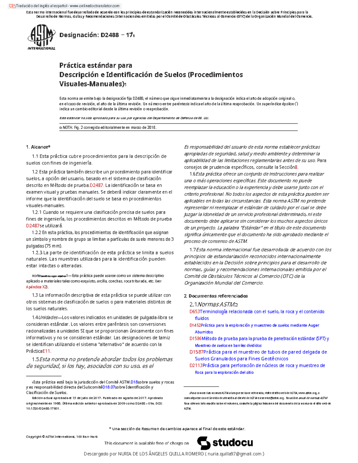 ASTM D2488-17e1 Práctica para Descripción e Identificación de Suelos ...