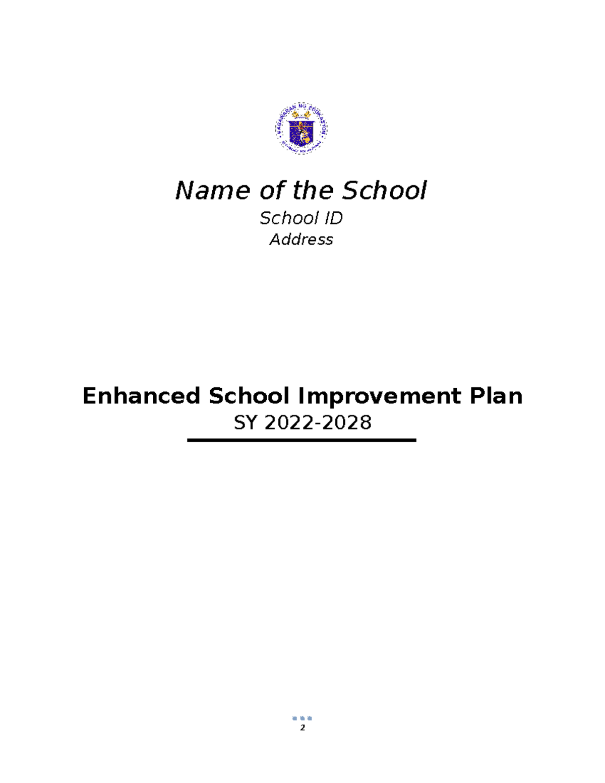 SIP-Template - Enhanced School Improvement Plan (SY 2022-2023) - Studocu