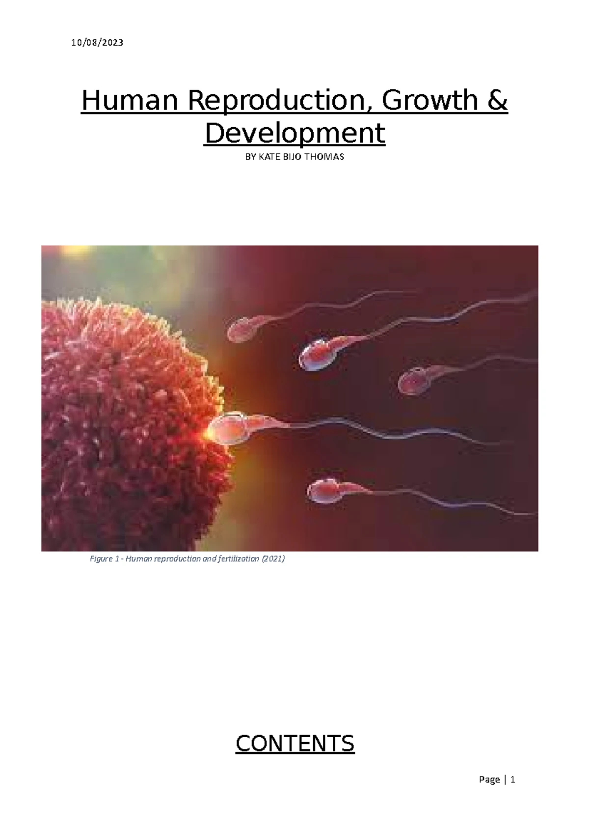 Unit 7 - Revision Guide - Human Reproduction, Growth and Development ...