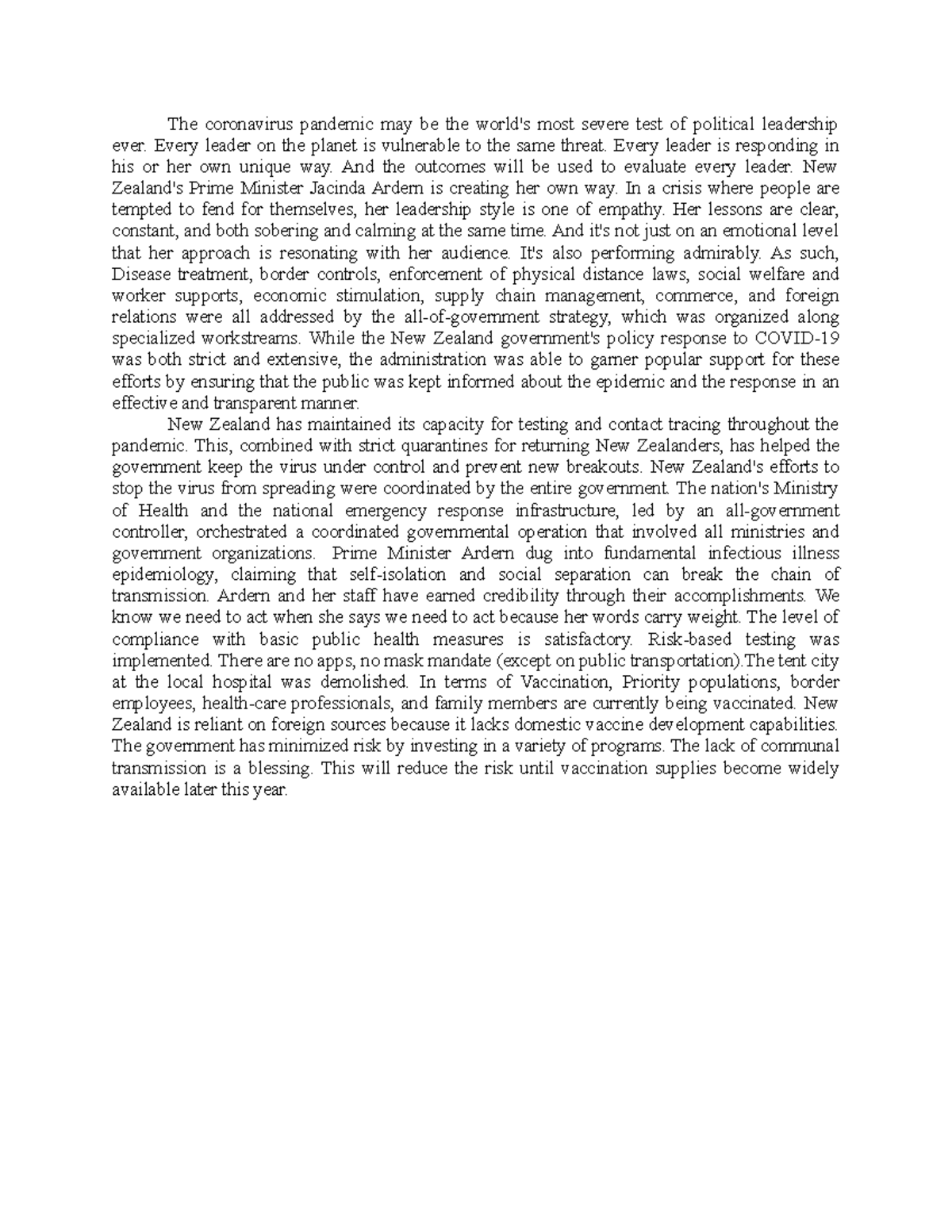 Notes for Acads FEU - The coronavirus pandemic may be the world's most ...