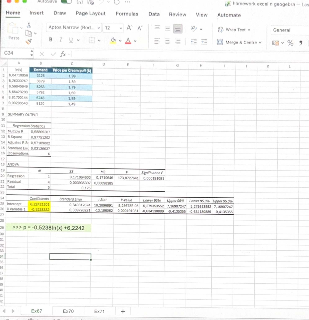 Excel and Graphs Practice for Midterm Exam (EP12.TO) - Studocu