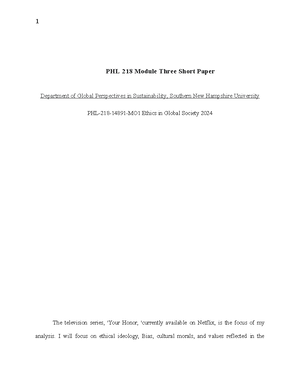 PHL 218 Module Four Paper - PHL 218 Module Four Short Paper Template ...