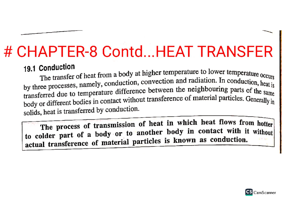 Chapter 8: Heat Transfer - Conduction, Convection, and Radiation - Studocu