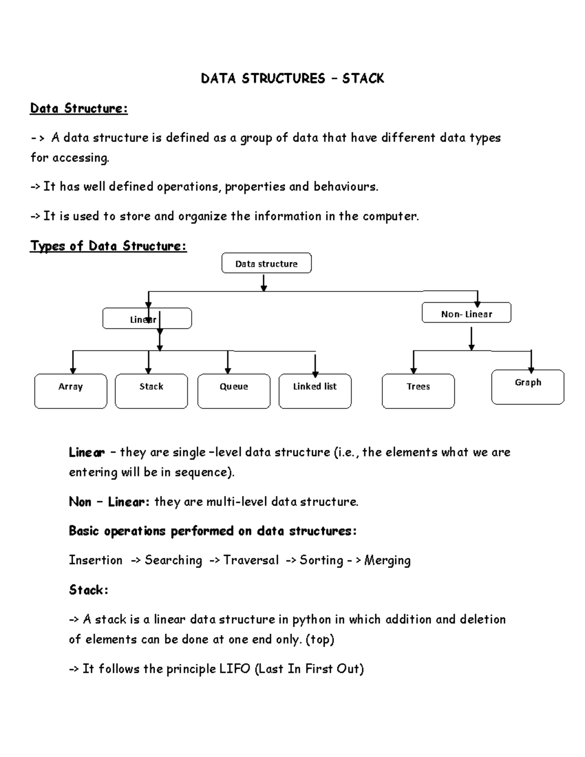 Stack Data Structure Overview - 20250830110324 - Studocu