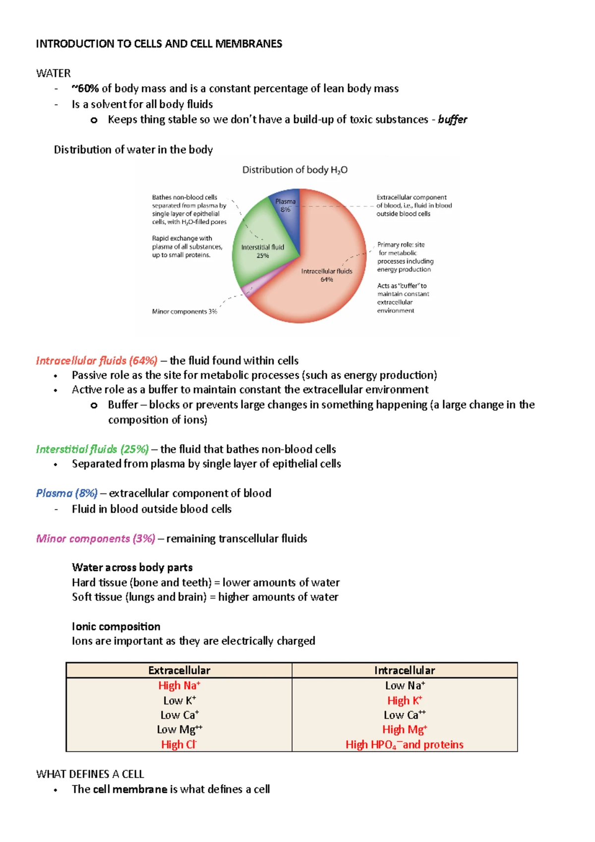 Topic 1, L2: Passive Movement Across Cell Membrane - Study Notes - Studocu