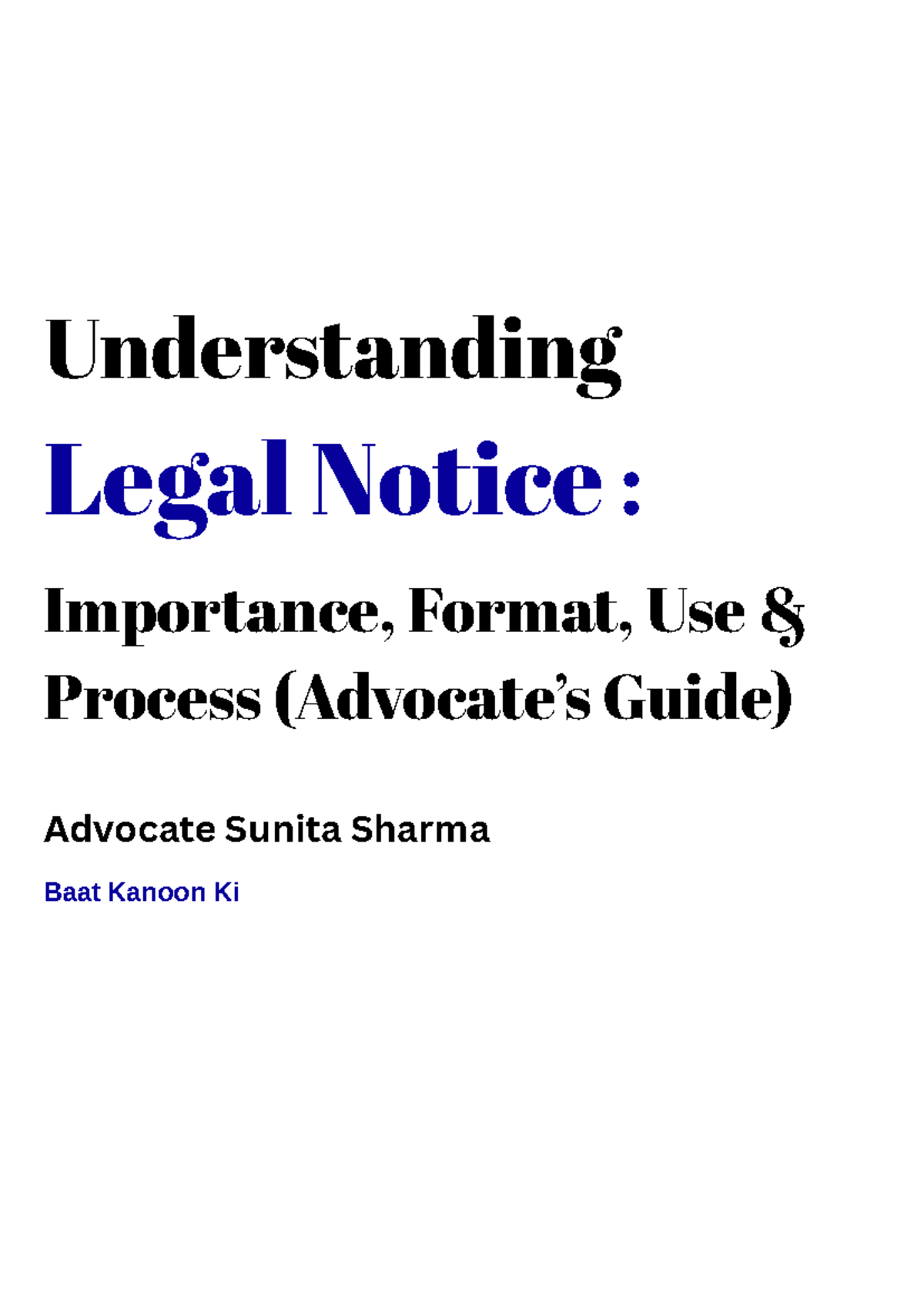 Understanding legal notice: Importance, format, and use process guide ...