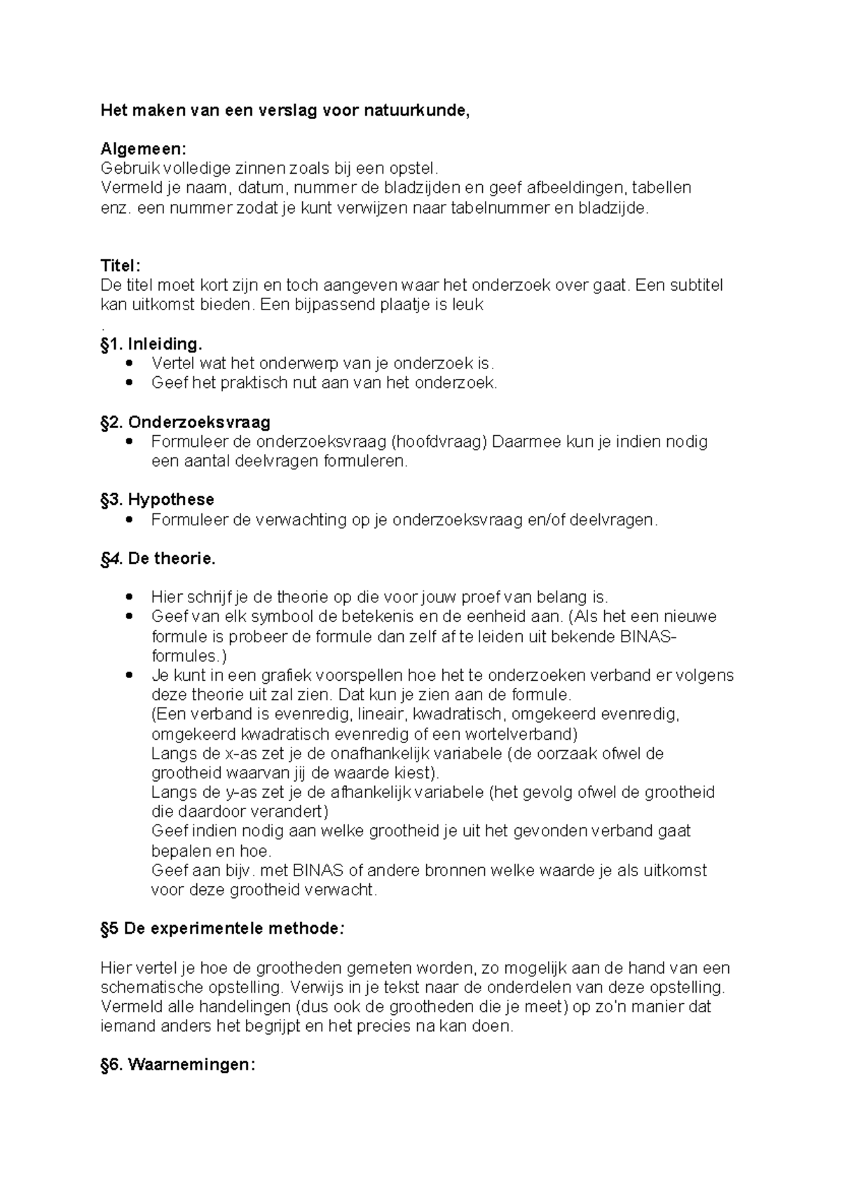 Natuurkunde Verslag Maken: Stappen en Structuur voor Onderzoek ...