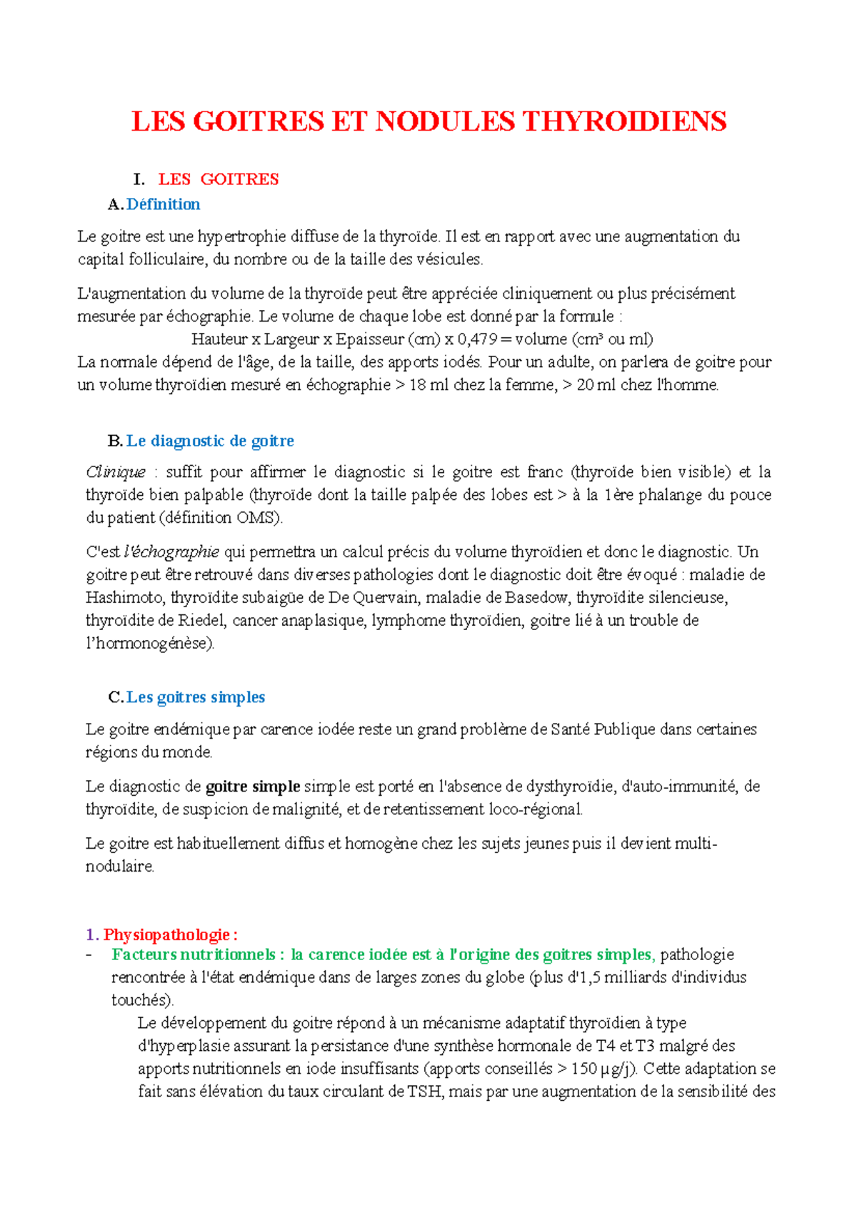 Etude sur les Goitres et Nodules Thyroïdiens en Médecine (THY 101 ...