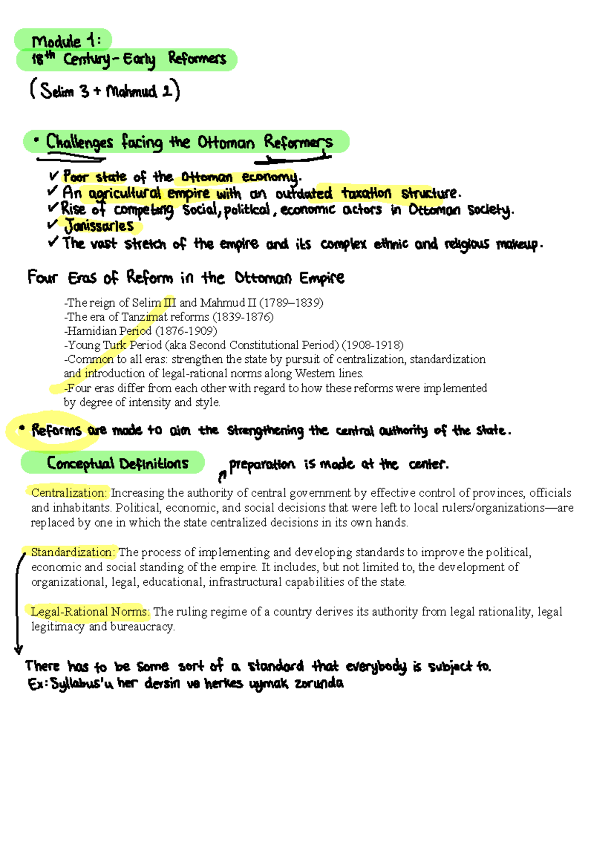 Hist Notes For -The reign of Selim III and Mahmud II (1789–1839) -The ...