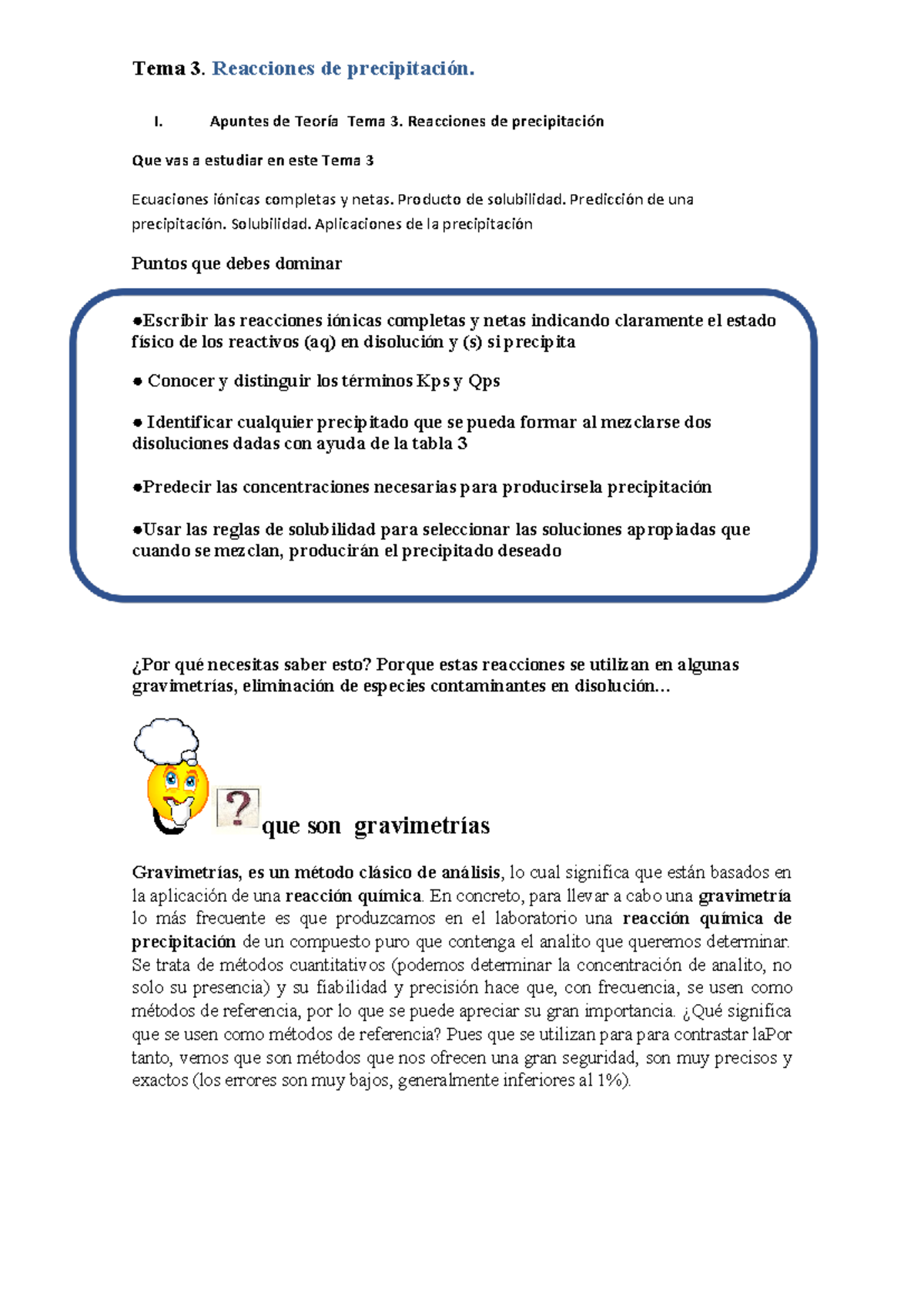 Tema 3: Reacciones de Precipitación - Apuntes de Teoría y Ejemplos ...