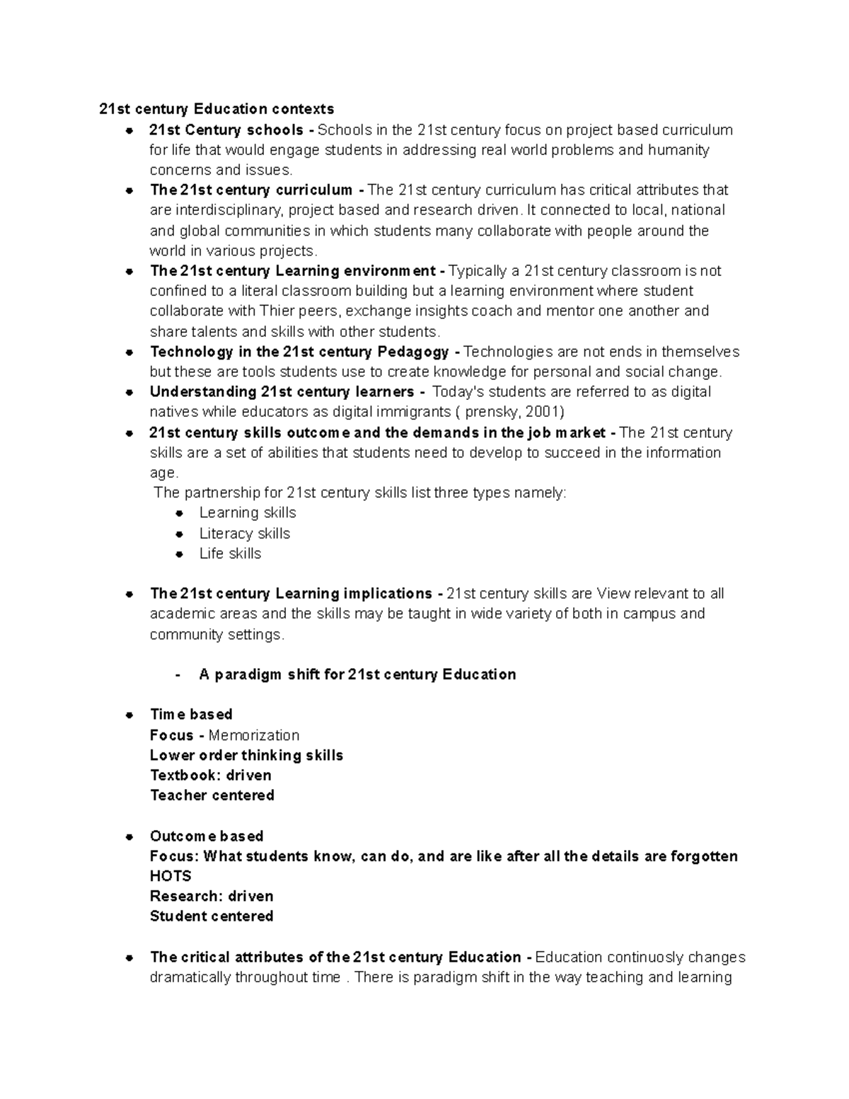 21st Century Education Overview Report - Pagibo-PPT-HEHE - Studocu