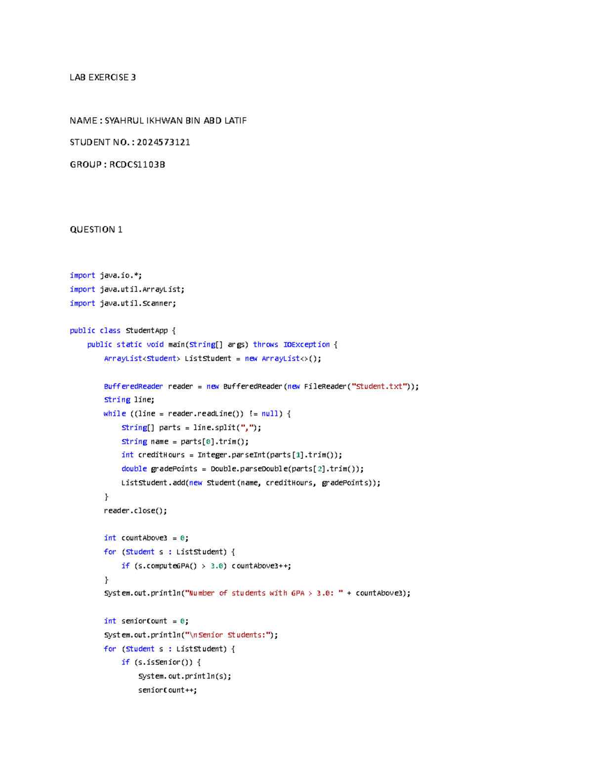 LAB 3 Exercise: Student and Book Applications - CSC248 2025 - Studocu