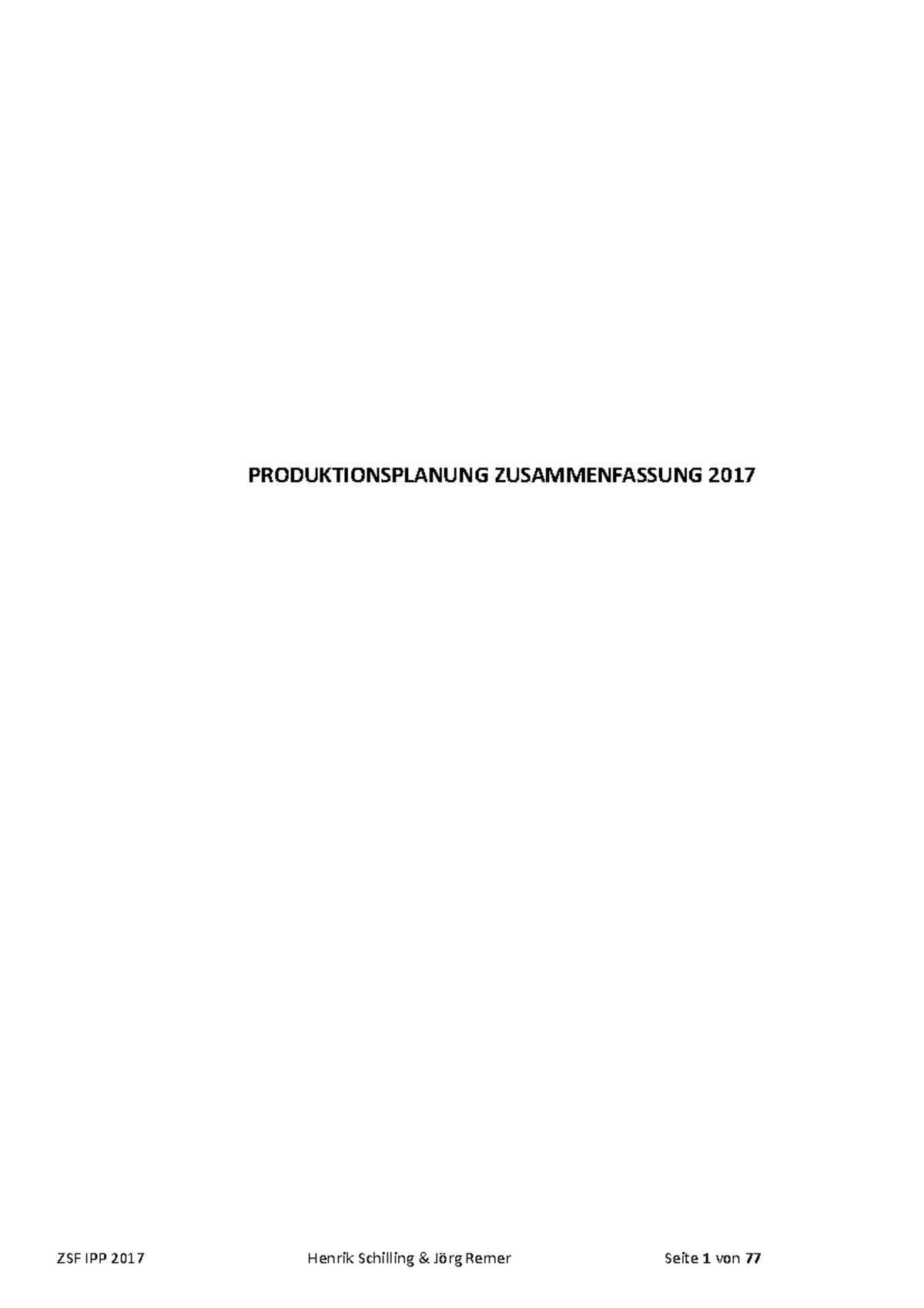 Produktionsplanung skript Lernzusammenfassung - Warning: TT: undefined function: 32 ZSF IPP 2017 ...