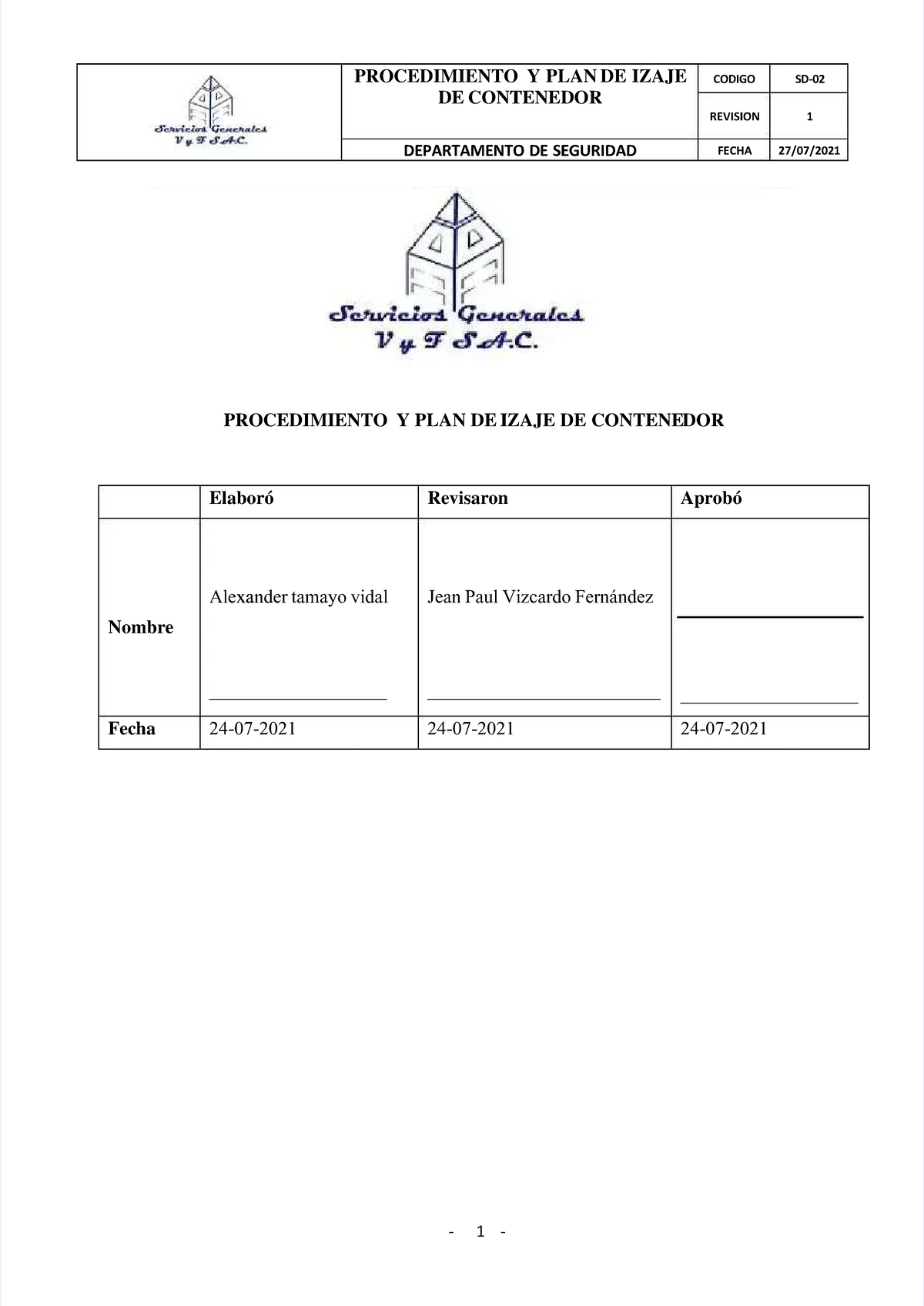 ZXBNOMDADOI]B T ZCLI MO D[LKO MO NBI]OIOMBX: Procedimiento y Plan de Izaje - Studocu