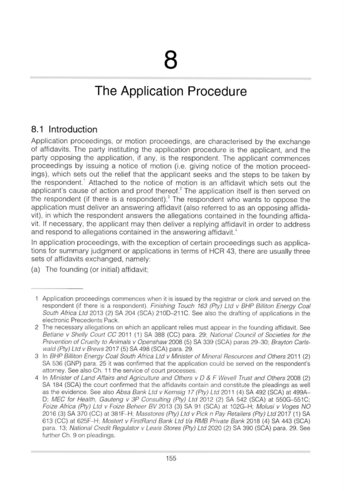 Civil Procedure 5th Ed: Understanding the Application Procedure - Studocu