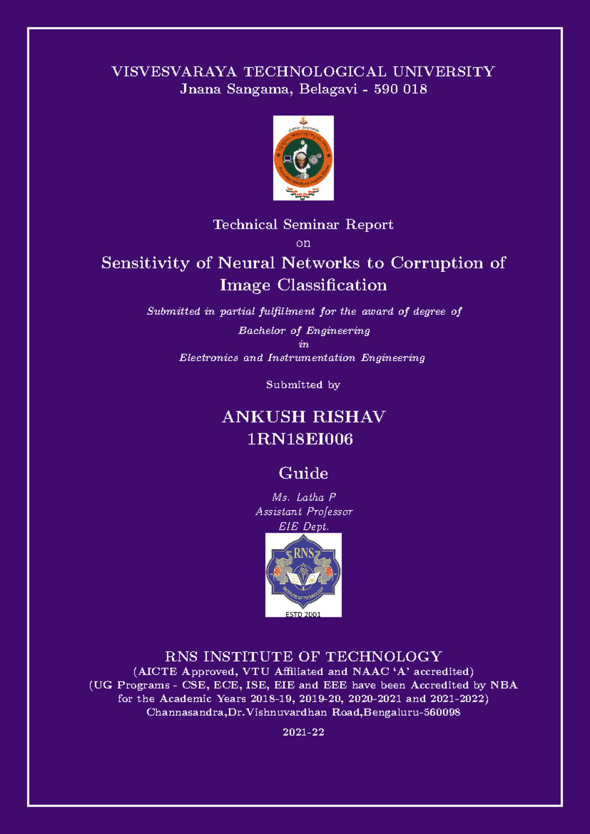 Technical Seminar Report 006 Ankush Rishav - VISVESVARAYA TECHNOLOGICAL ...