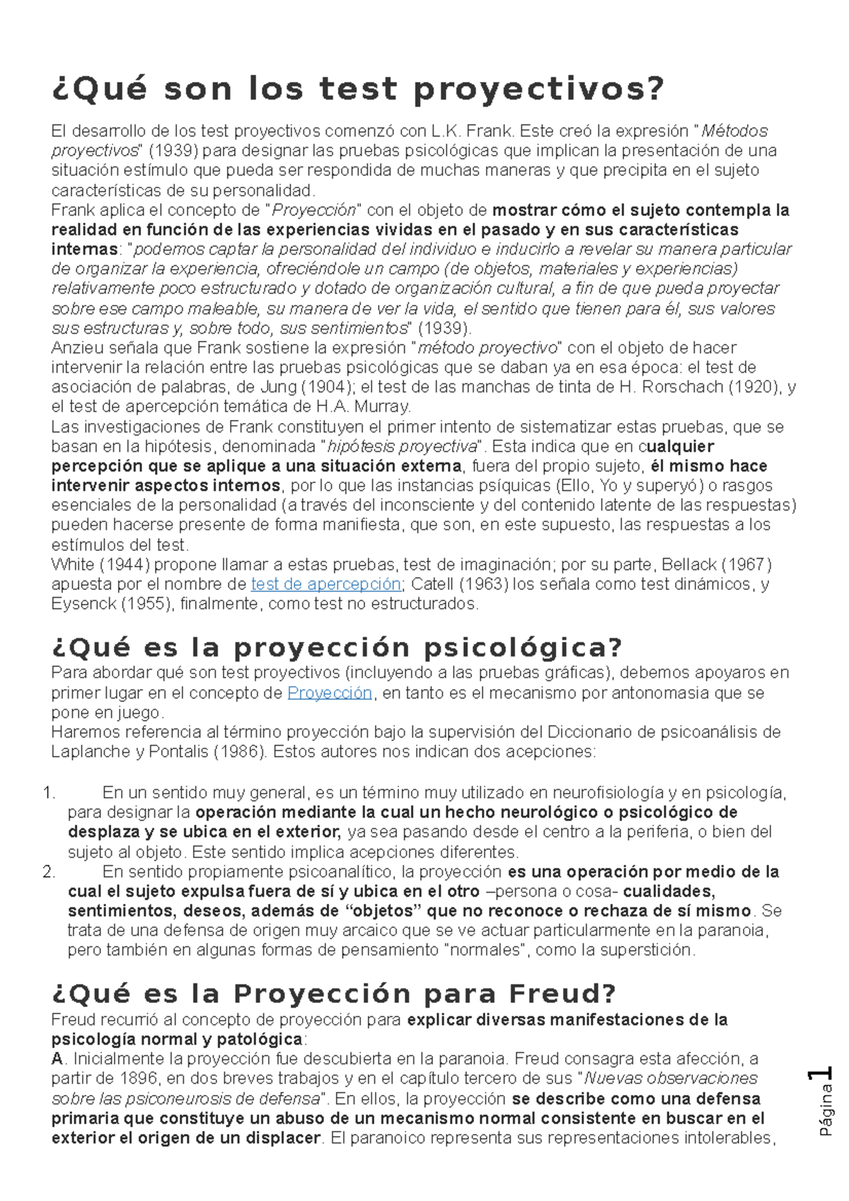 Qué son los test proyectivos anzieu resumen - ¿Qué son los test ...