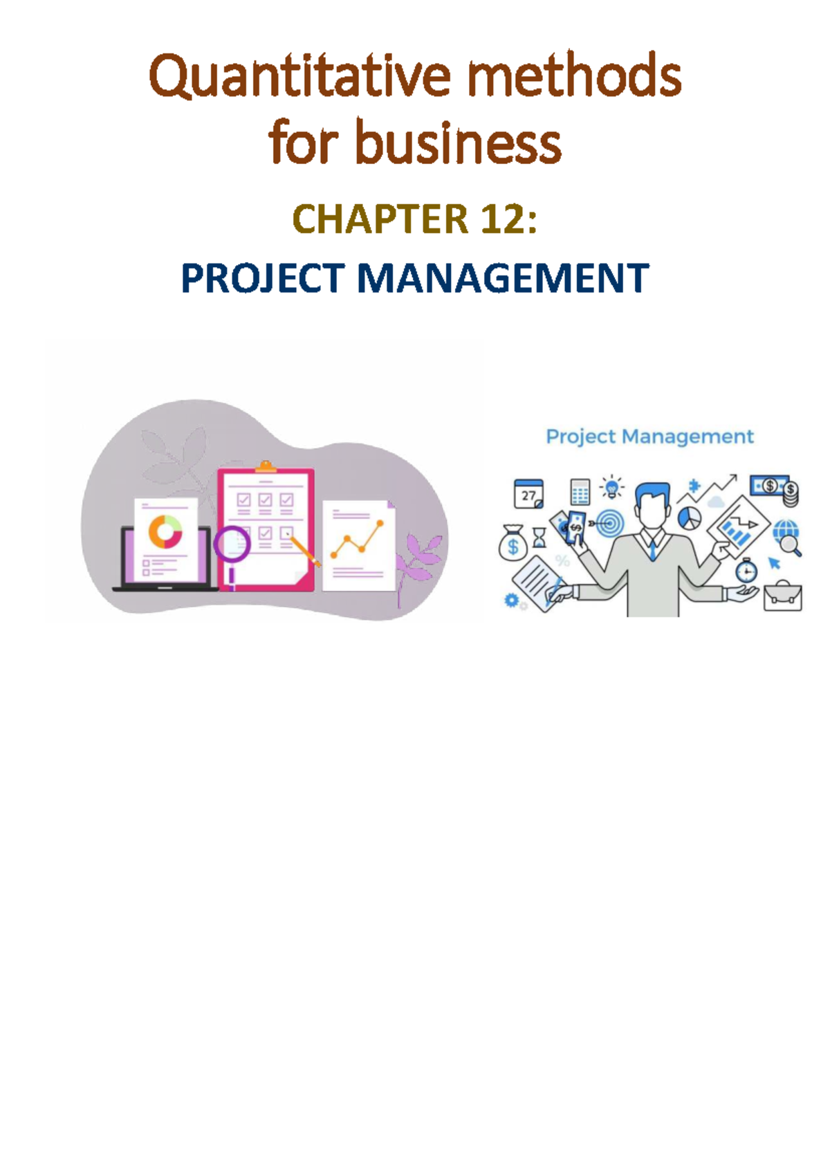 Lecture 7: Project Management Overview - CHAPTER 12 - Studocu