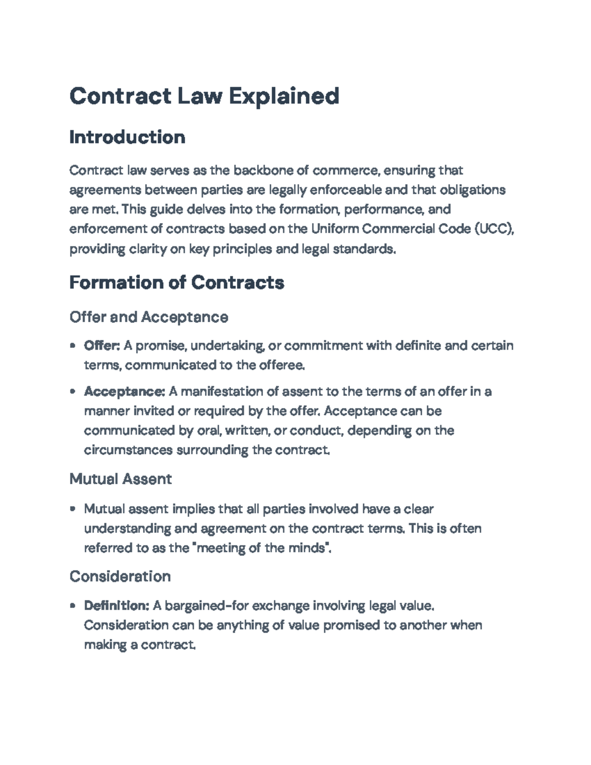 Contract Law Overview: Principles, Formation, and Remedies - Contract ...