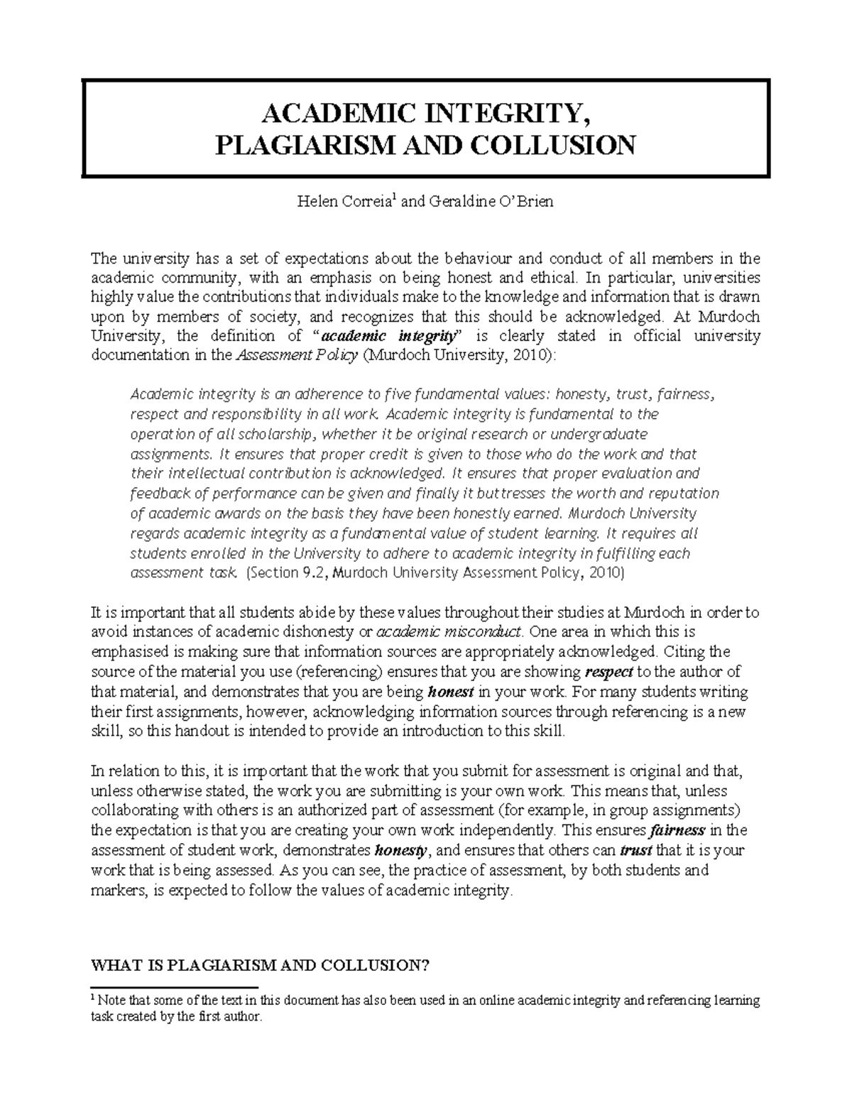 Academic Integrity - resourceful - ACADEMIC INTEGRITY, PLAGIARISM AND ...
