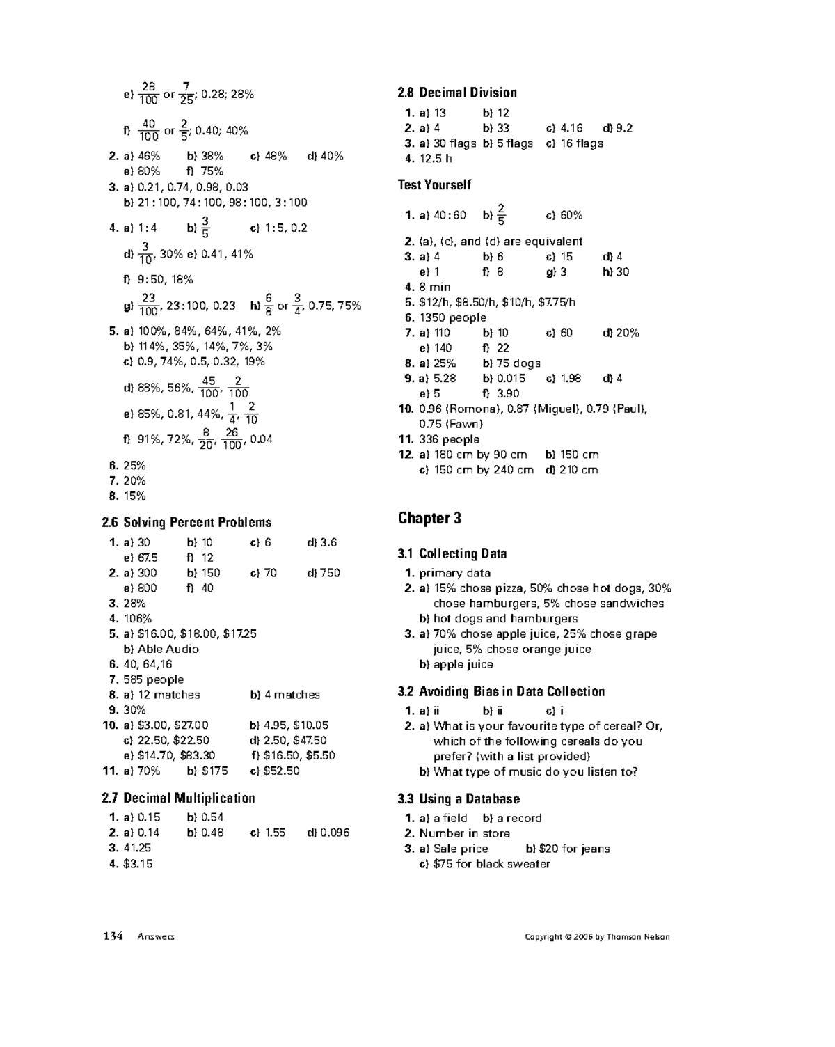 NM7WA134 - Decimal Division and Percent Problems Solutions - Studocu