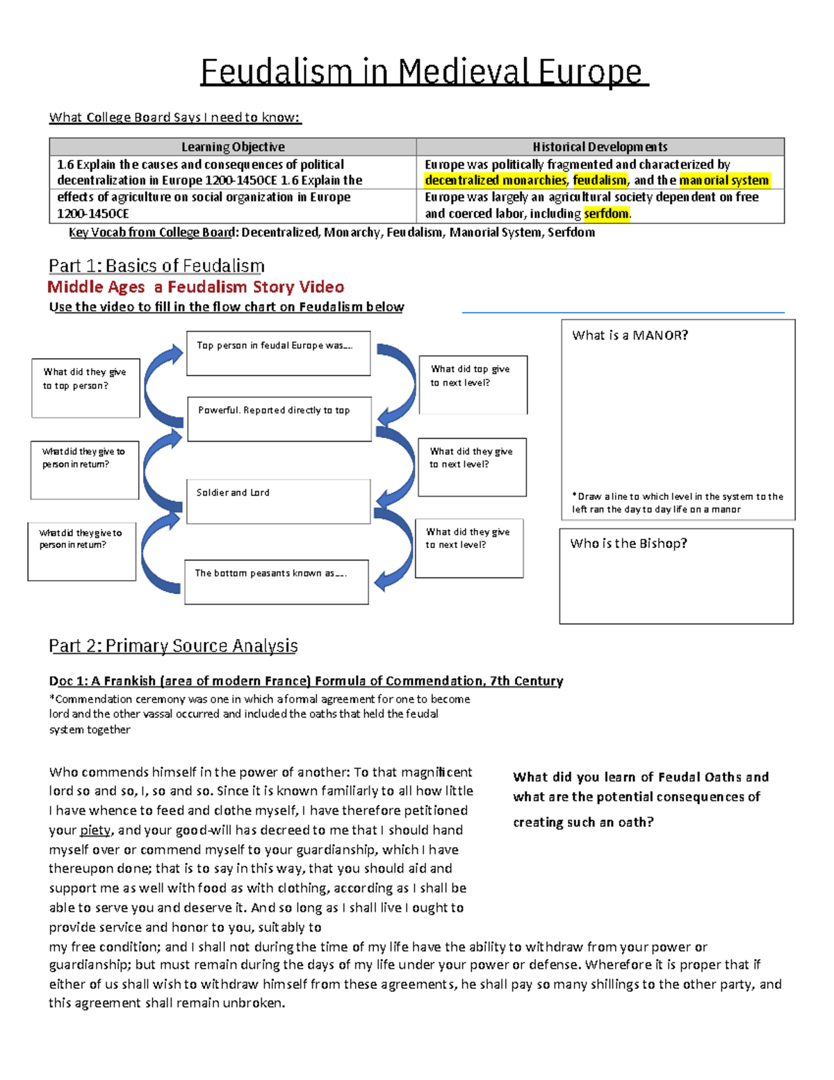 1.6 Assignment Resources: Analyzing Feudalism in Medieval Europe - Studocu