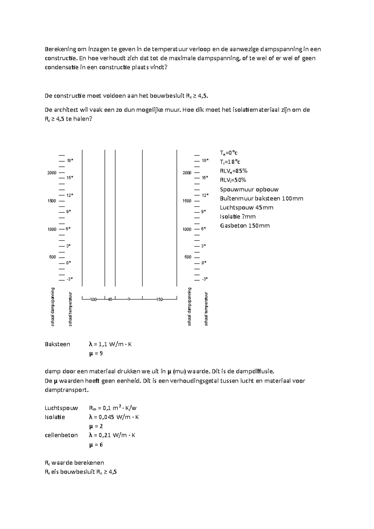 Temperatuurverloop & Dampspanning Berekening in Constructies – Def ...