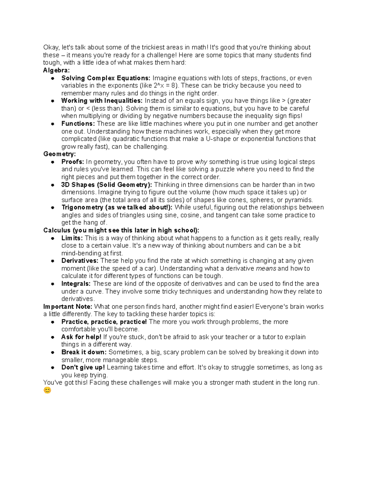 Give sums of the hardest topics - Okay, let's talk about some of the ...