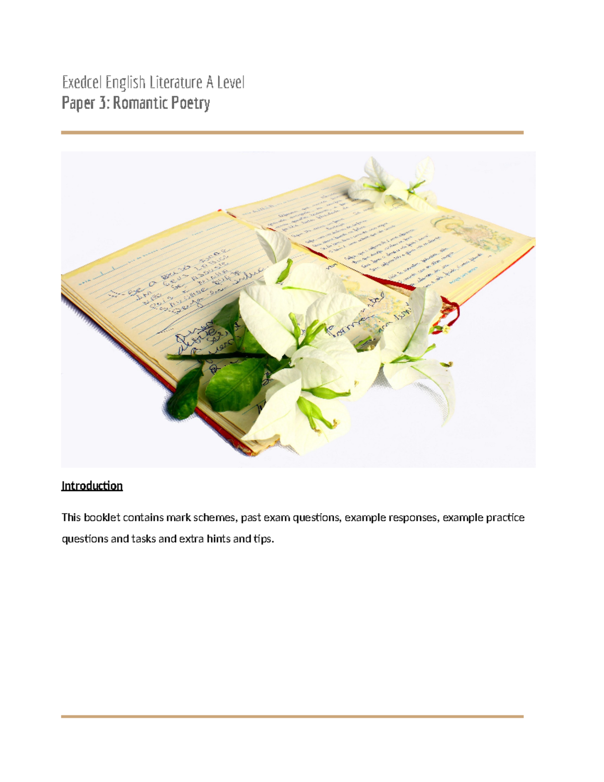 Edexcel A Level English Literature: Romantic Poetry Revision Guide ...