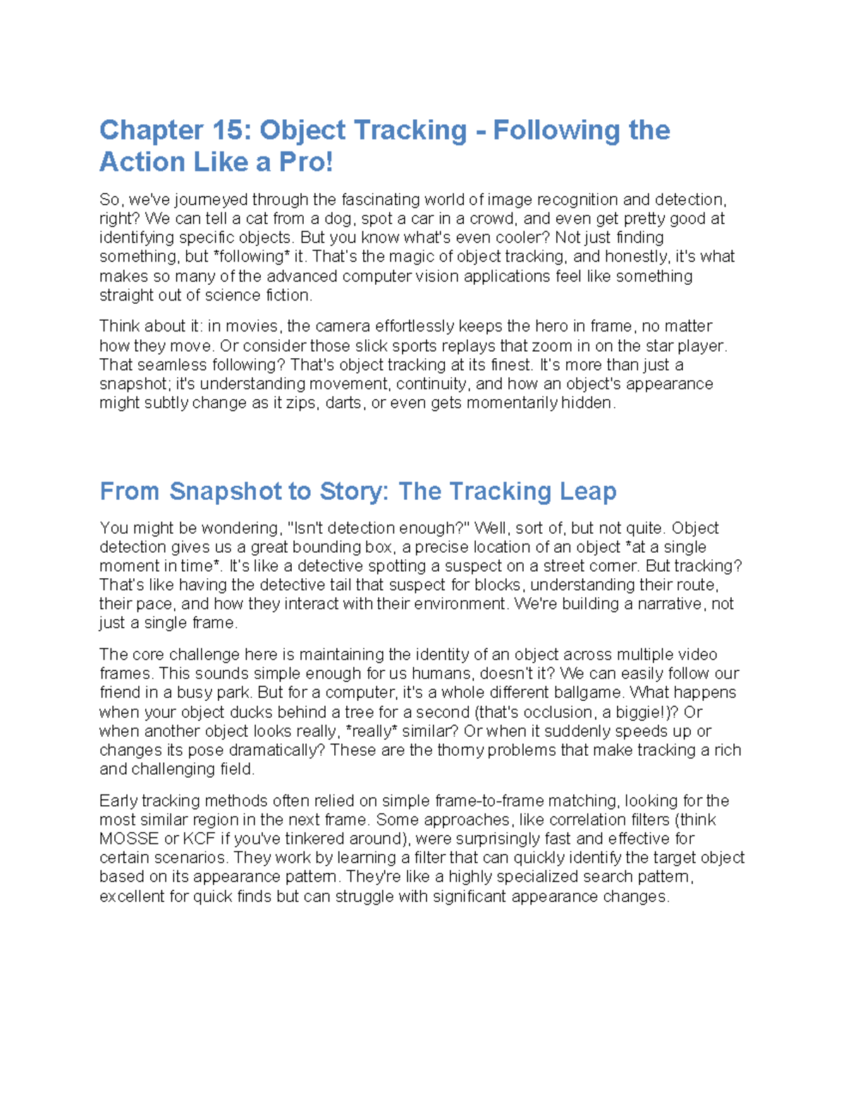 Chapter 15: Mastering Object Tracking in Computer Vision - Studocu