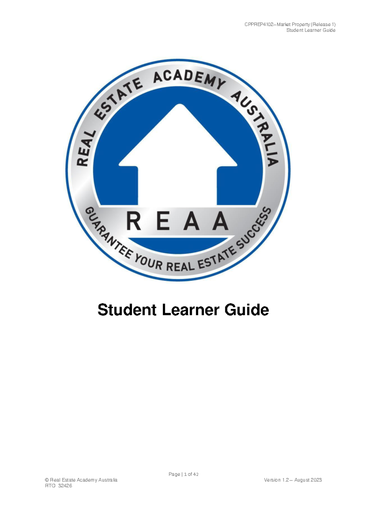 CPPREP4102 Market Property (Release 1) Comprehensive Learner Guide - Studocu