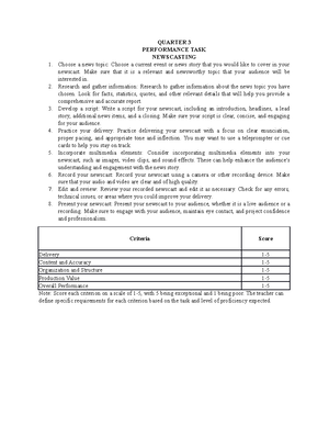 Newscasting Script - for educational - NEWSCASTING SCRIPT (PERFORMANCE ...