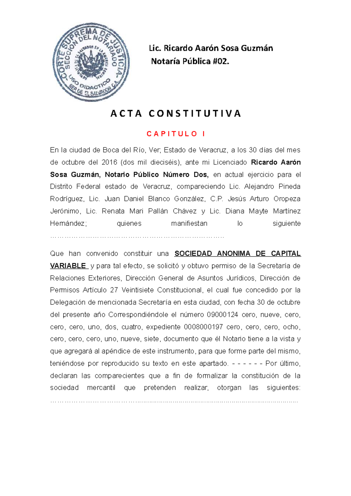 Ejemplos De Documentos Notariales Traducción Jurada De Escrituras