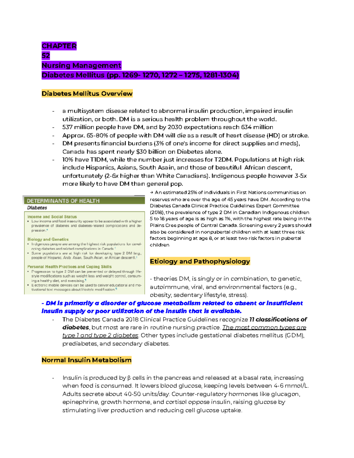 2MM3 Nursing Management Notes on Diabetes Mellitus Overview and Care ...