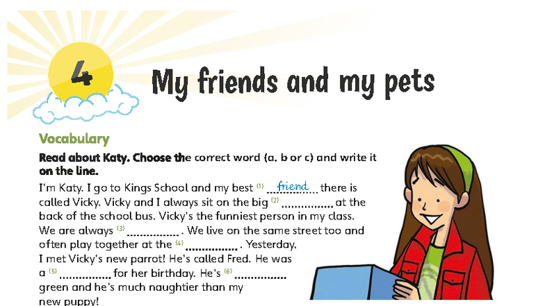 Homework Lesson 4 - Vocabulary & Grammar Exercises for Flyers - Studocu