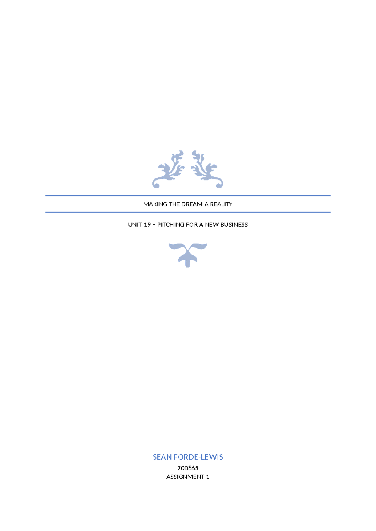 Unit 19 - Assignment 1: Evaluating Micro-Business Opportunities - Studocu