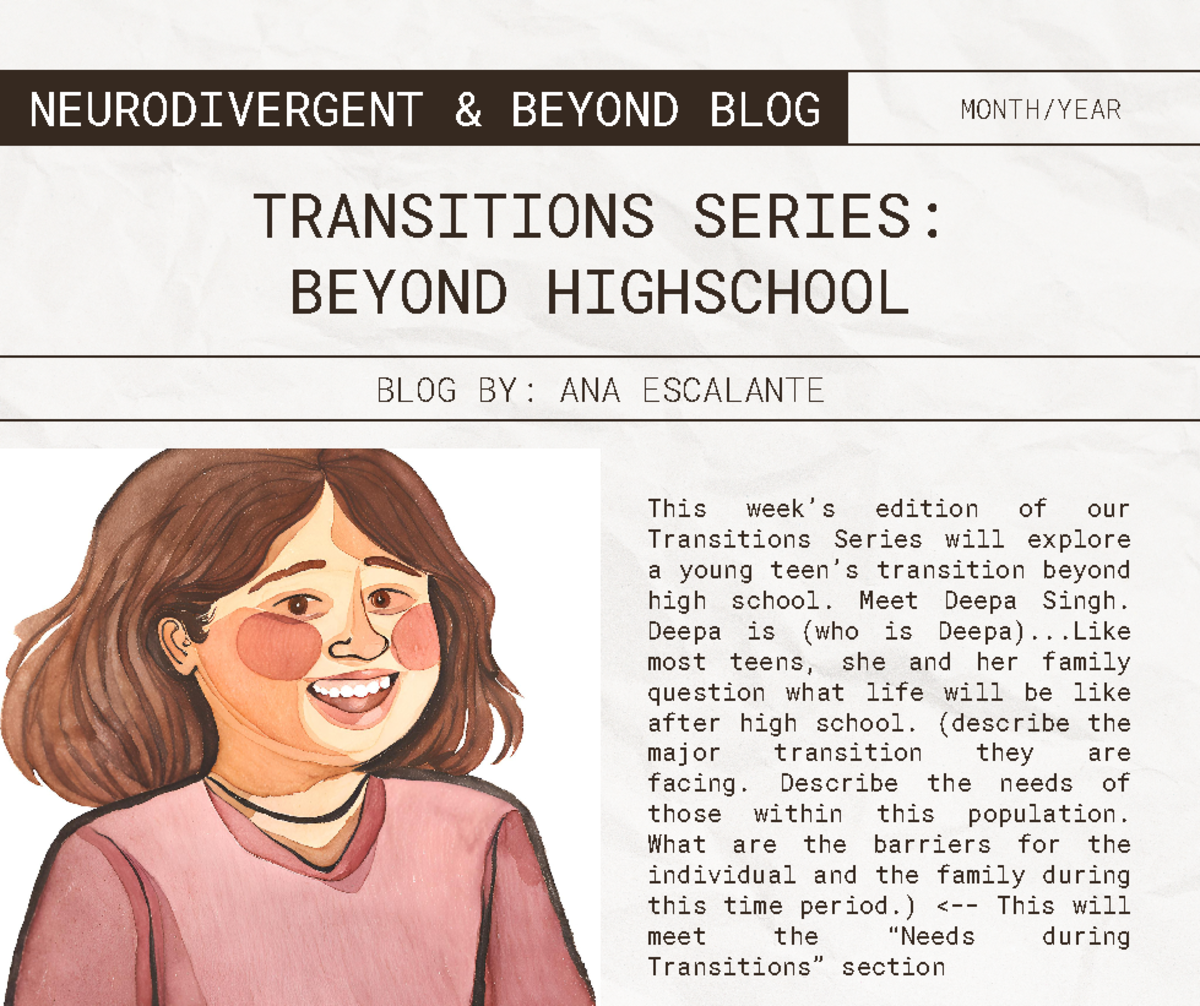 BLOG-Template Wk3: Planning for Compassionate Transitions Beyond High School - Studocu