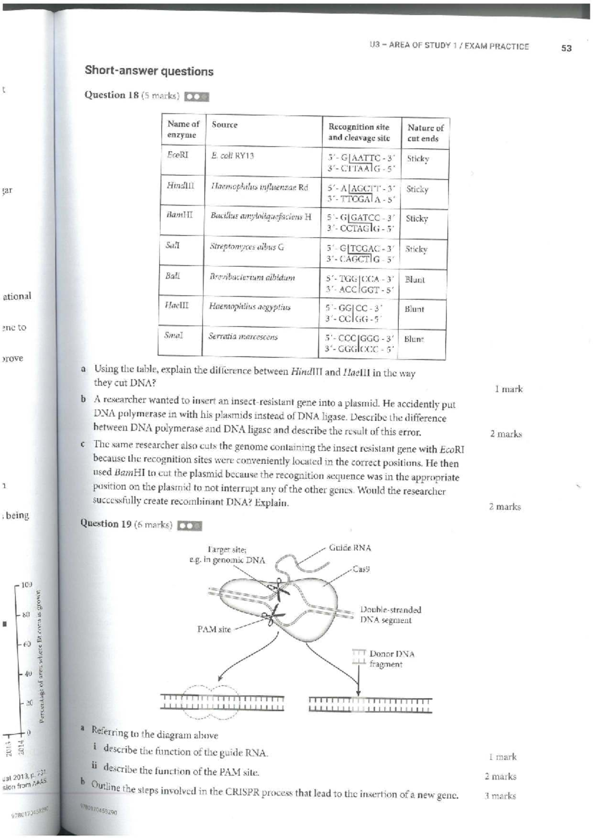 EE U3 DNA Manipulation Study Notes: Short Answer Practice - Studocu