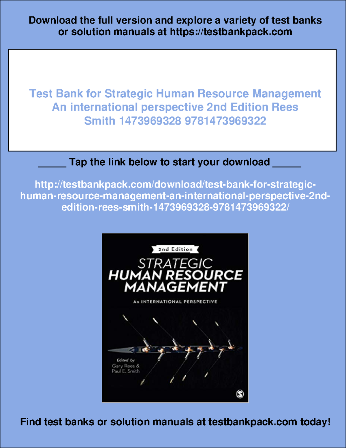 Test Bank for Strategic Human Resource Management: International ...