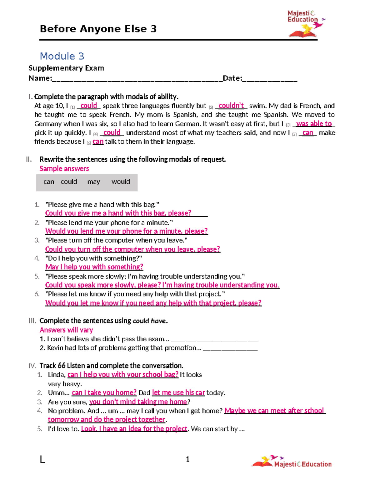 Evaluation Module 3: Supplementary Exam with Answers - Studocu