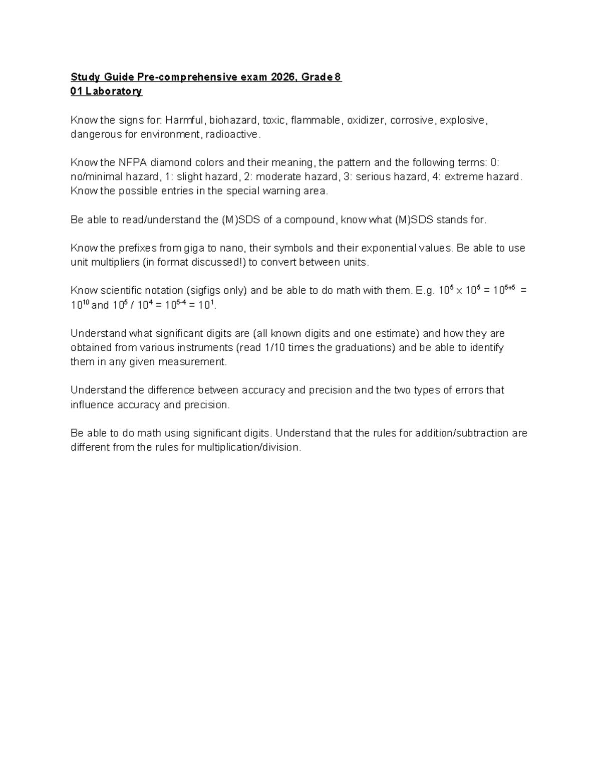 Chem 8 Lab Study Guide: Safety, Properties, and Bonding Concepts - Studocu