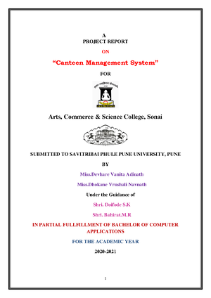 Mini Project Report sample - MINI PROJECT REPORT Project Title A report submitted in partial ...