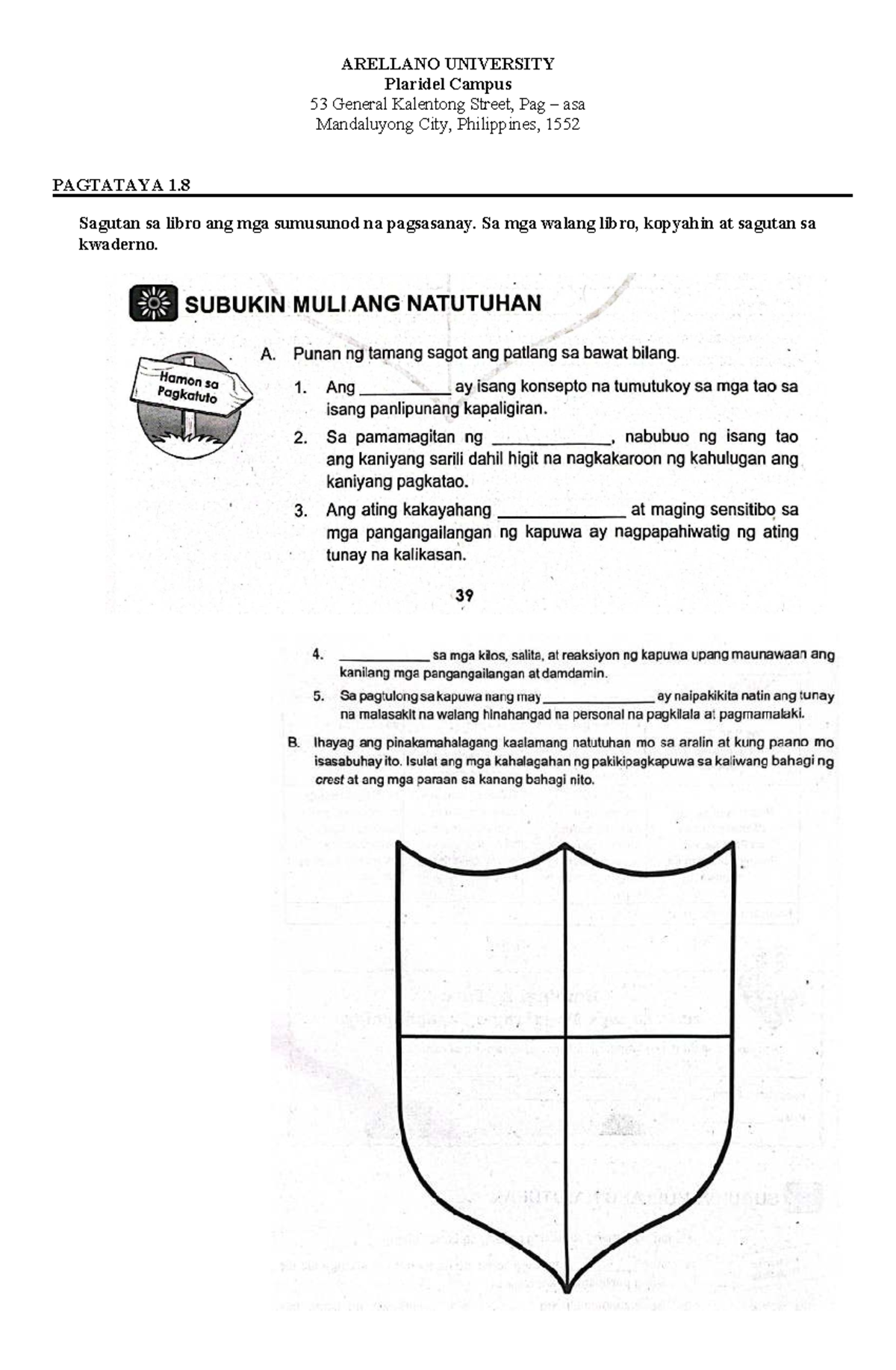 Pagtataya 1.8 SET A - These files contain ready-to-use Values Education ...