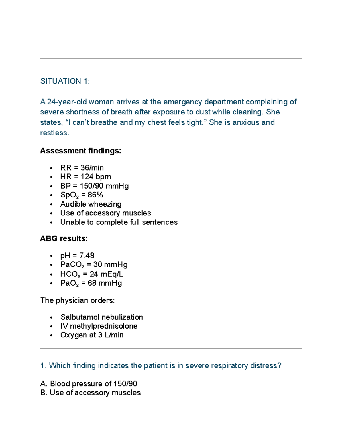 Respiratory Practice: Emergency Situations & Nursing Interventions ...