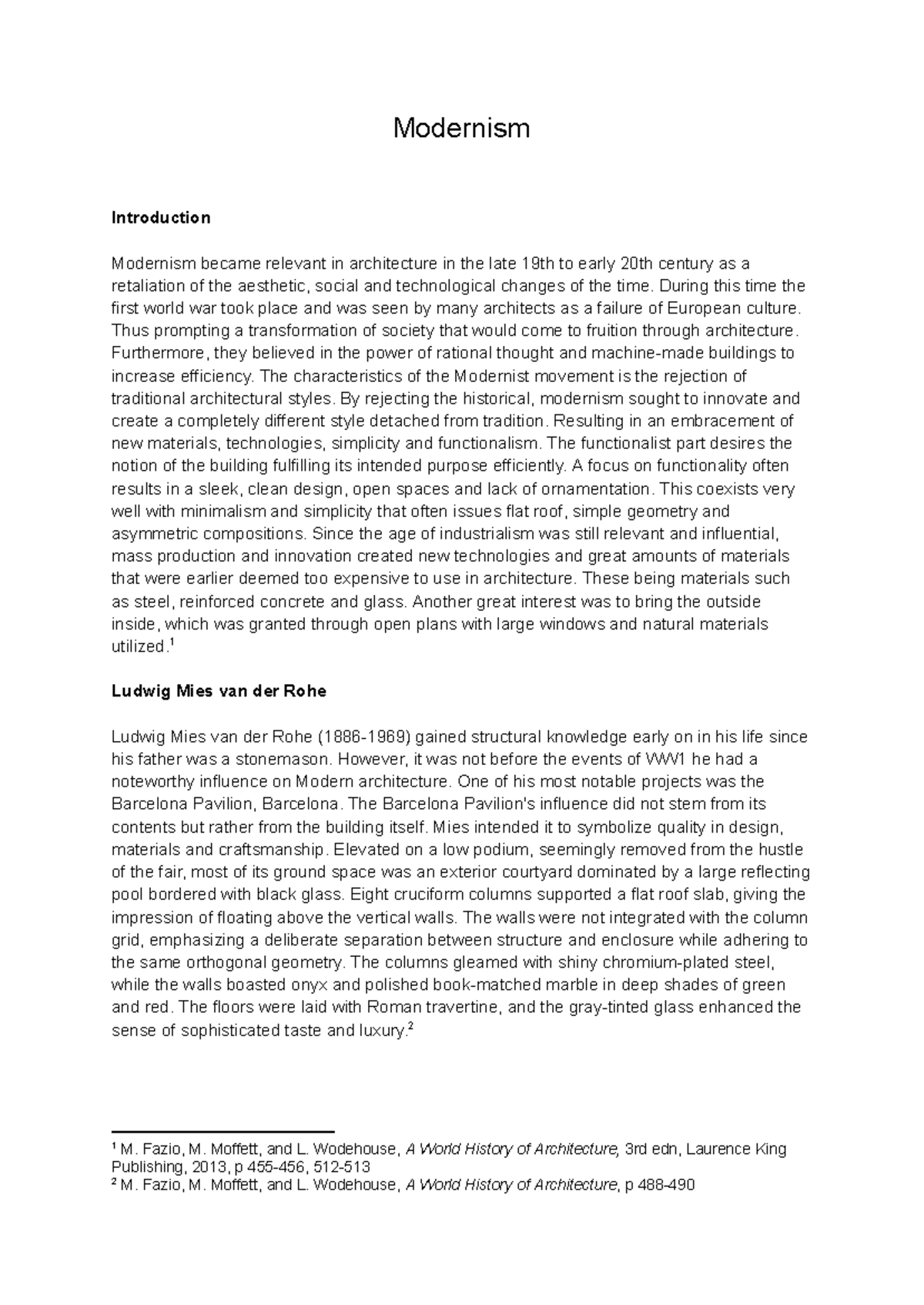 Modernism in Architecture: Key Figures and Developments (ARCH 101 ...