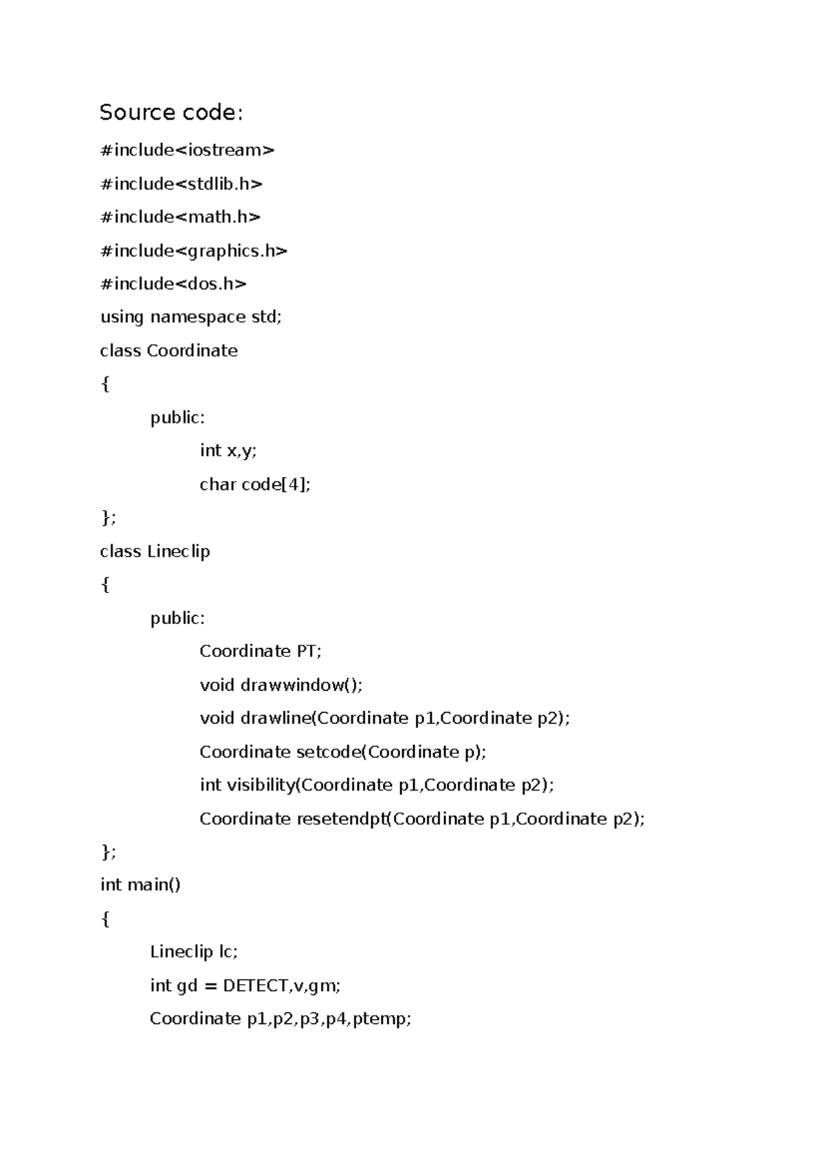 CG 2 - cg practical - Source code: #include #include - Studocu
