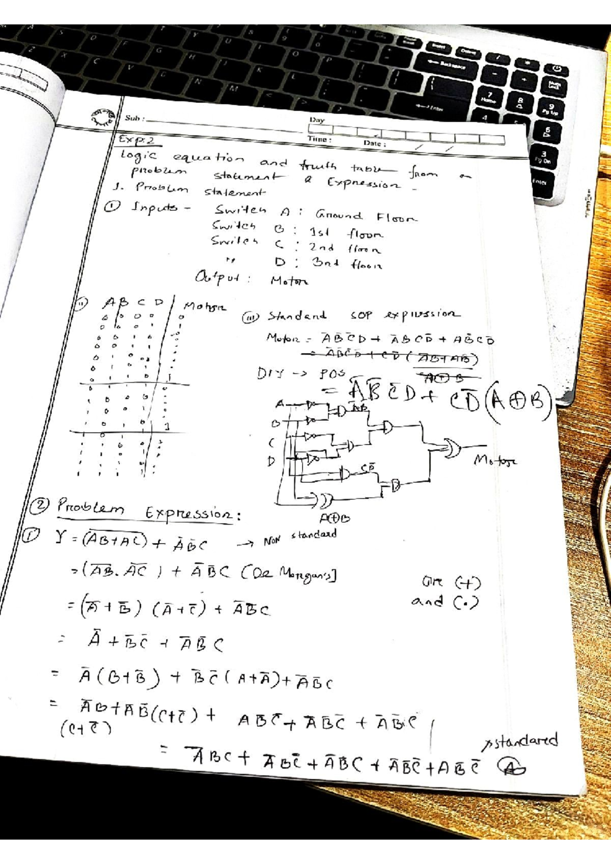 Dlclab 2 - Lab: Logic Equations & Truth Tables Analysis - Studocu
