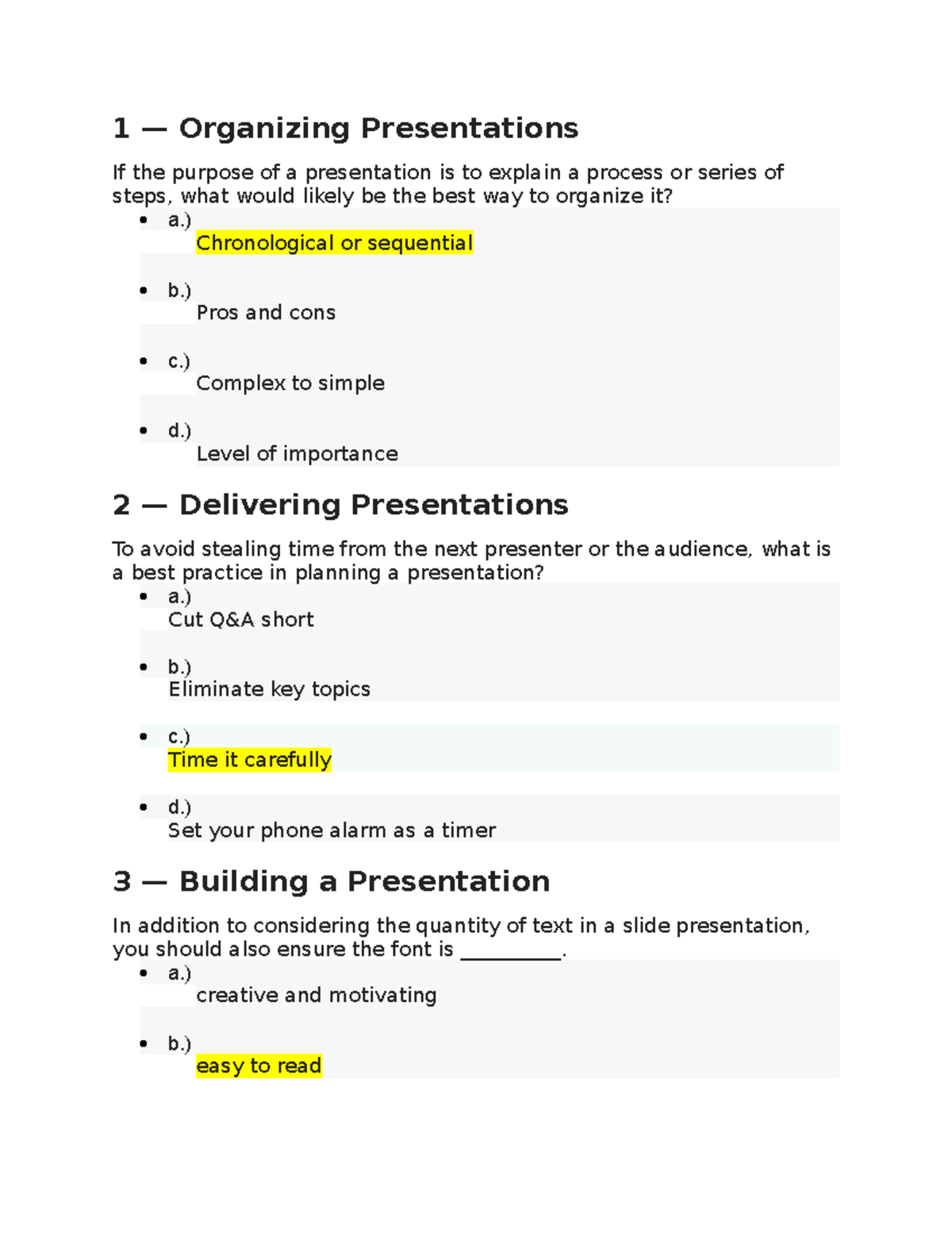 Business Communication Unit 4 Challenge 1 Public Speaking Skills - 1 ...